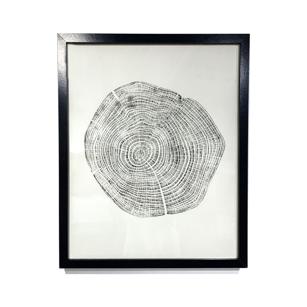 01 Cedar Log Original Relief Print - Old Town Timber